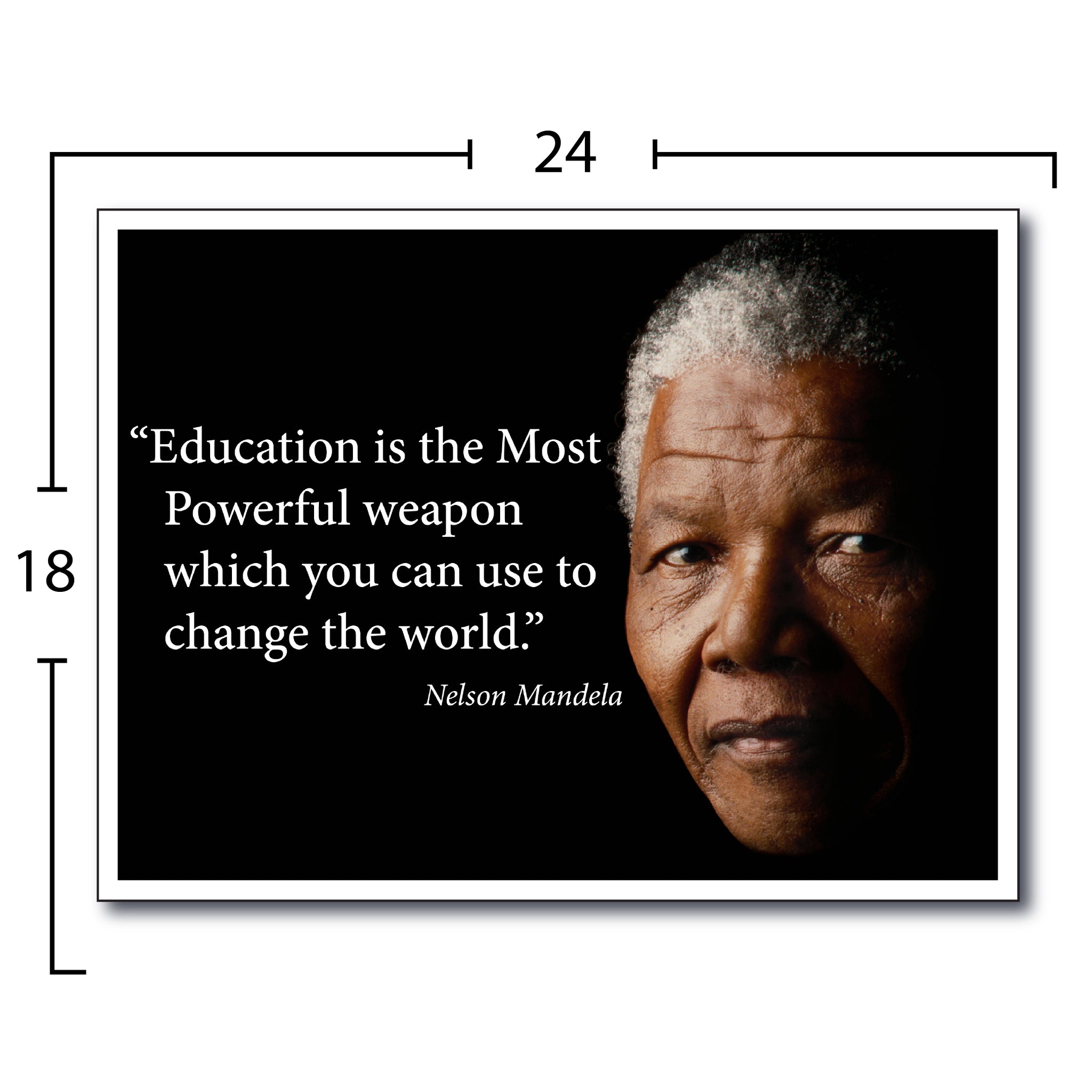 Education is the Most Powerful Nelson Mandela Poster Print – Young N ...
