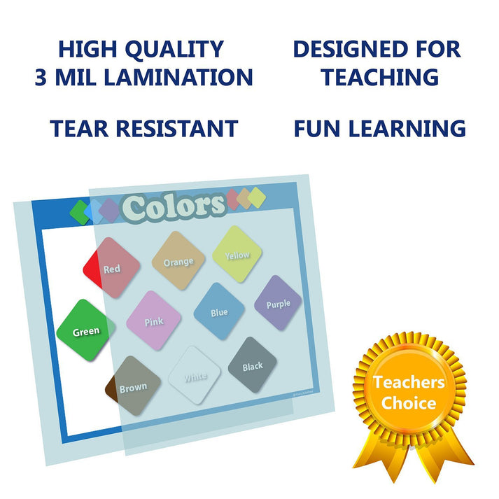 Children Learning Colors Chart Laminated Classroom Poster – Young N ...