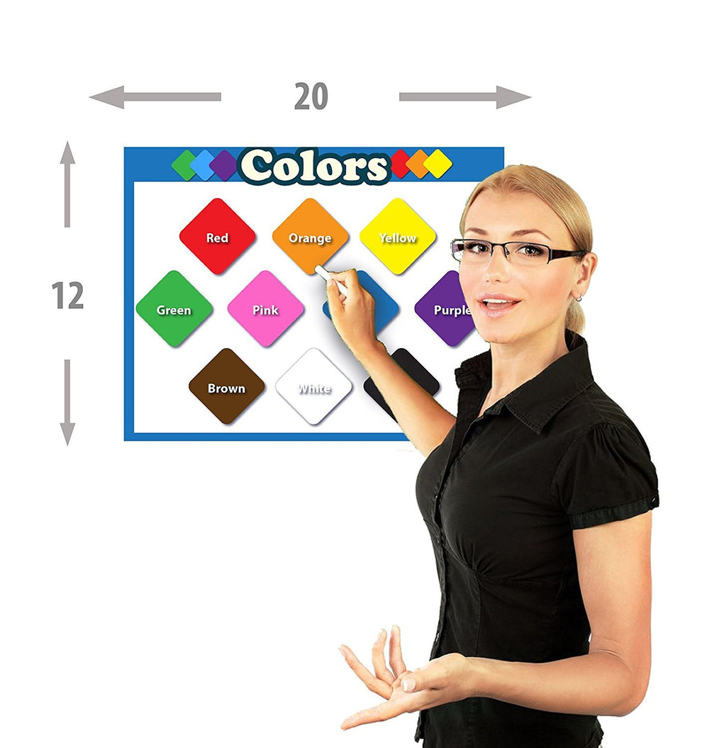 Children Learning Colors Chart Laminated Classroom Poster – Young N ...