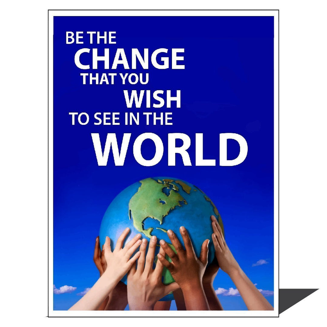 Gandhi Be the Change You Wish to See in the World Inspirational Poster ...