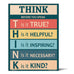 Motivational Think Before You Speak Chart Laminated Classroom Poster ...