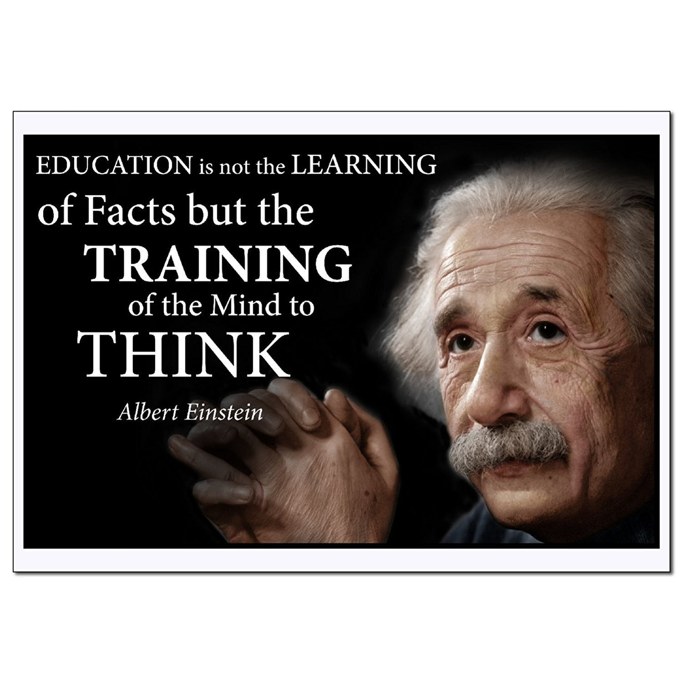 Albert Einstein Education Poster for Home Library Classroom or Office ...