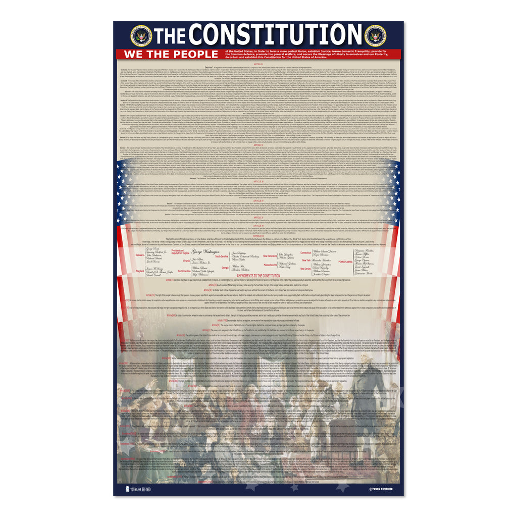 Posters of US Constitution, Declaration of Independence and Bill of ...